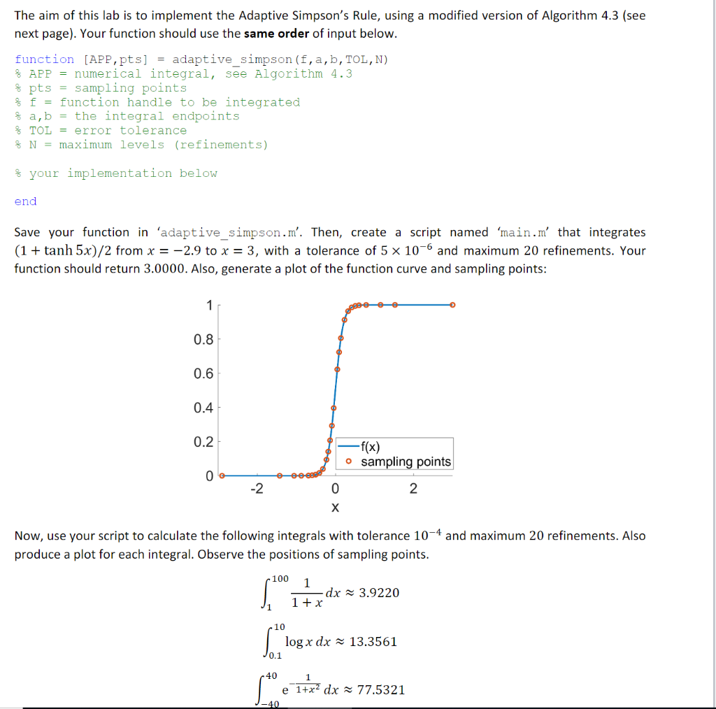 The aim of this lab is to implement the Adaptive | Chegg.com