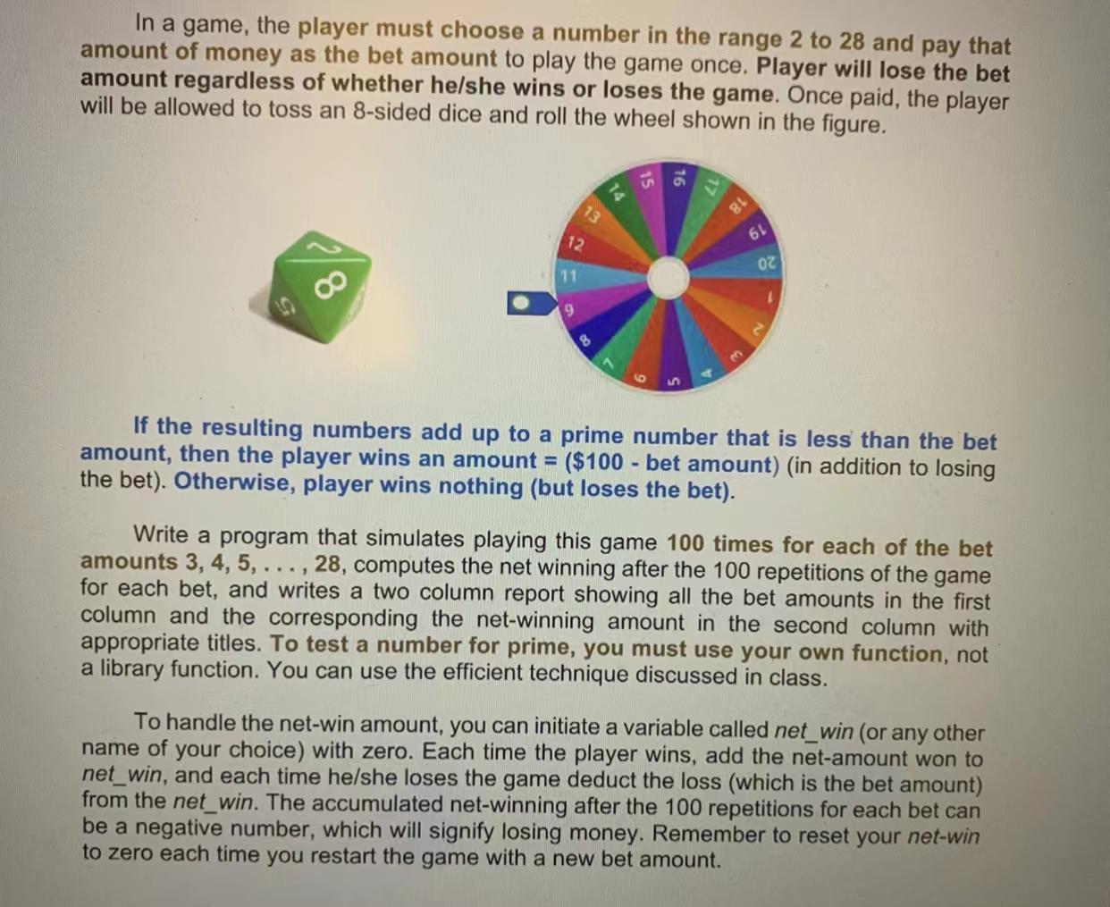 Solved In a game, the player must choose a number in the | Chegg.com