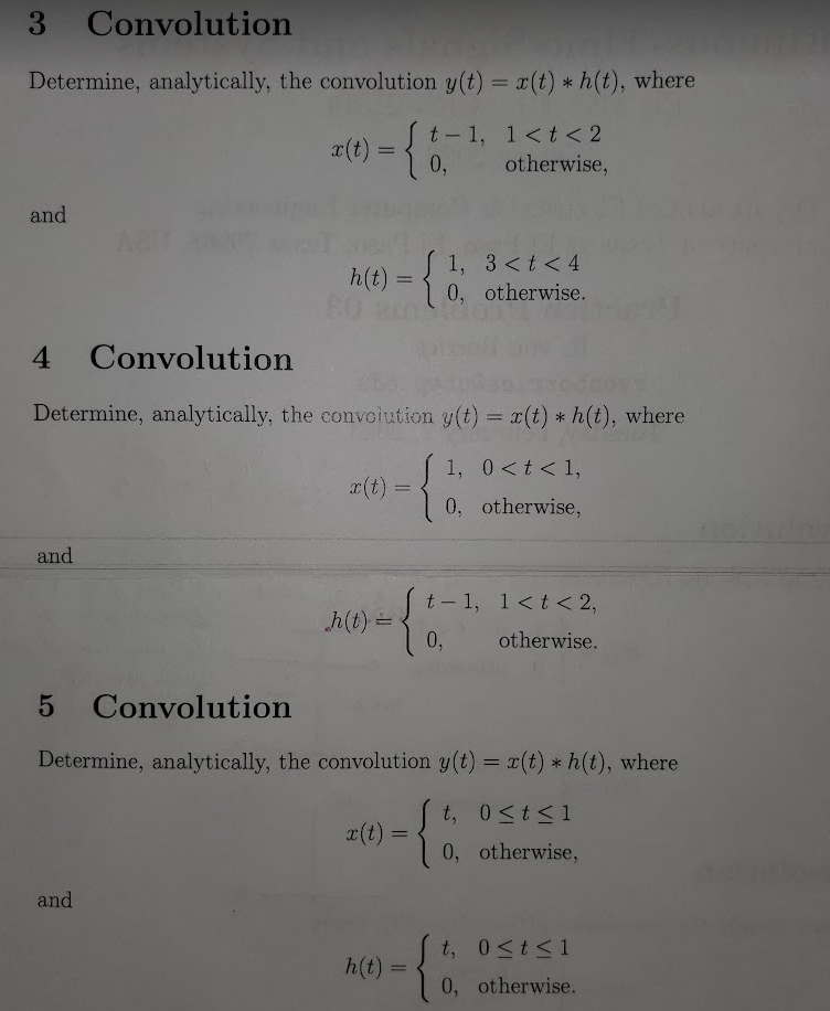 Solved Determine, analytically, the convolution | Chegg.com