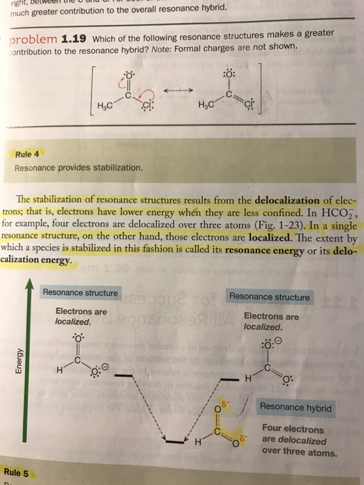 Solved Which of the following resonance structures makes a | Chegg.com