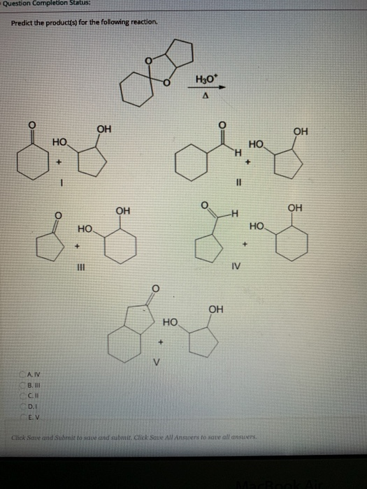 Solved Question Completion Status: Predict the products) for | Chegg.com