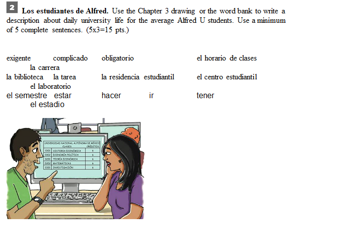 Solved 2 Los estudiantes de Alfred. Use the Chapter 3 | Chegg.com