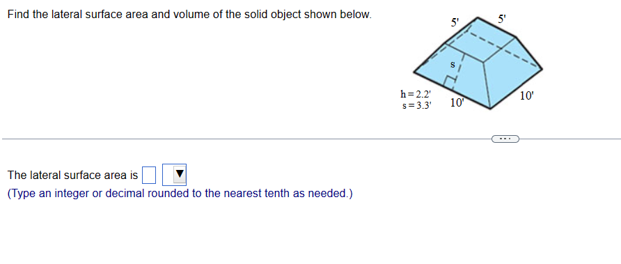 Solved Find the lateral surface area and volume of the solid | Chegg.com