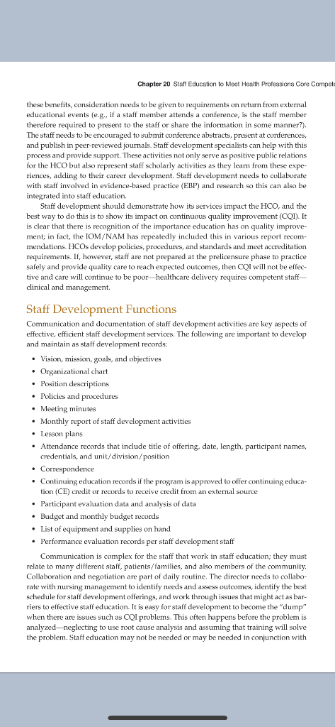 Chapter 20 Stall Education to Meet Health Professions | Chegg.com