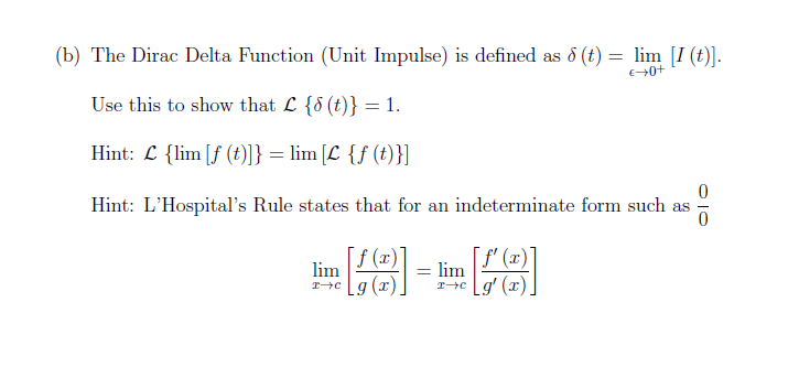 Solved 1. An impulse function is defined as I(t) = (1 if 0 | Chegg.com