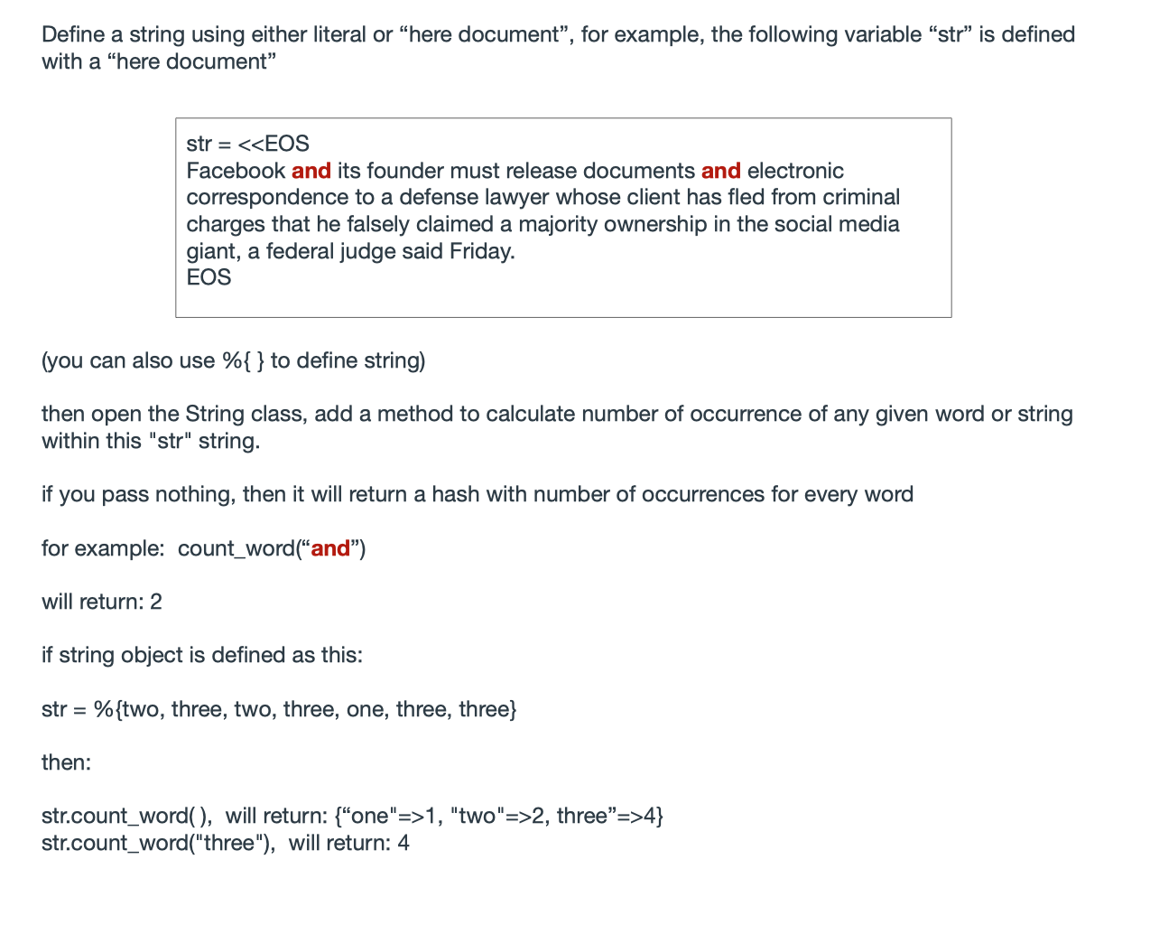 Solved y Define a string using either literal or “here | Chegg.com