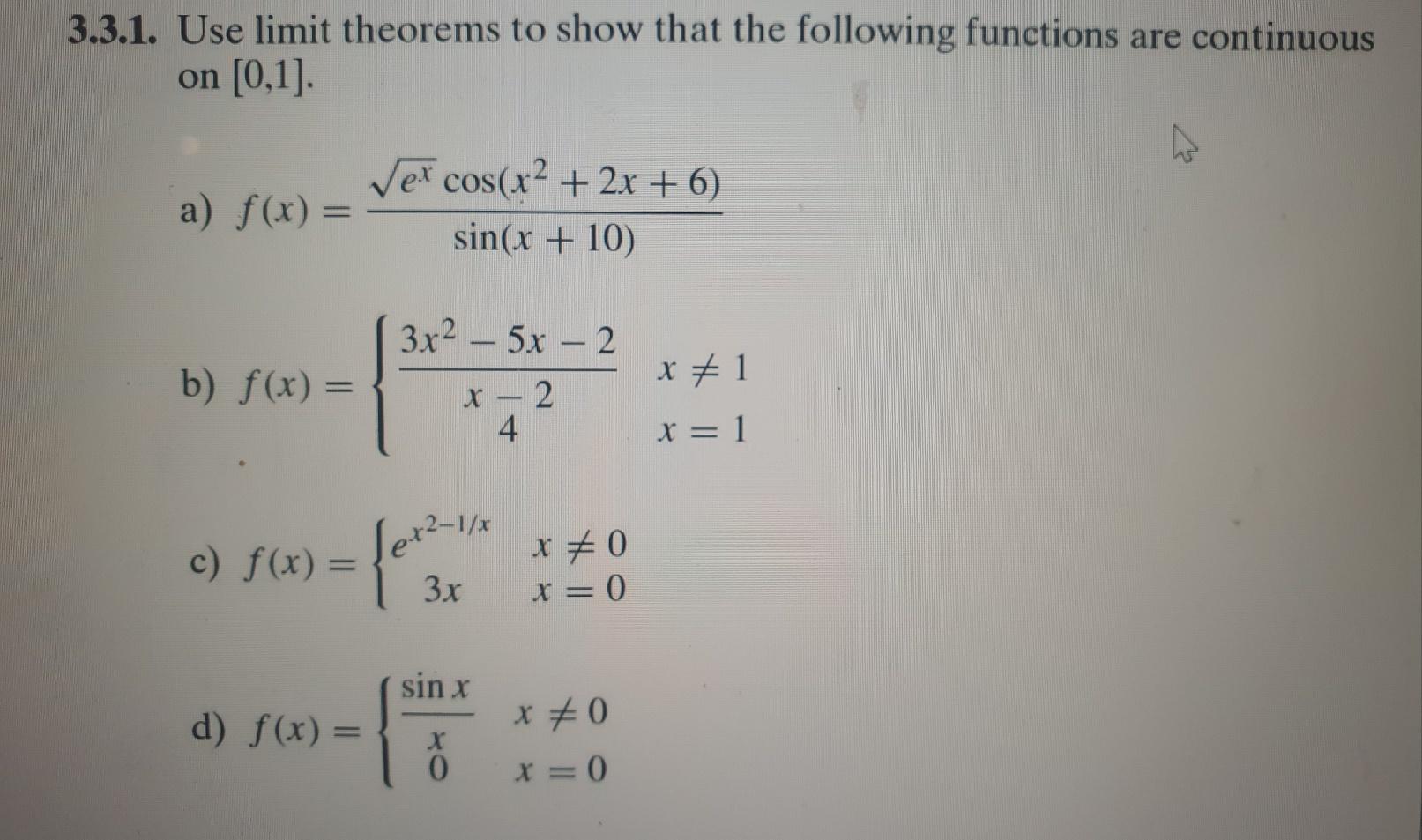 Solved 3.3.1. Use limit theorems to show that the following | Chegg.com