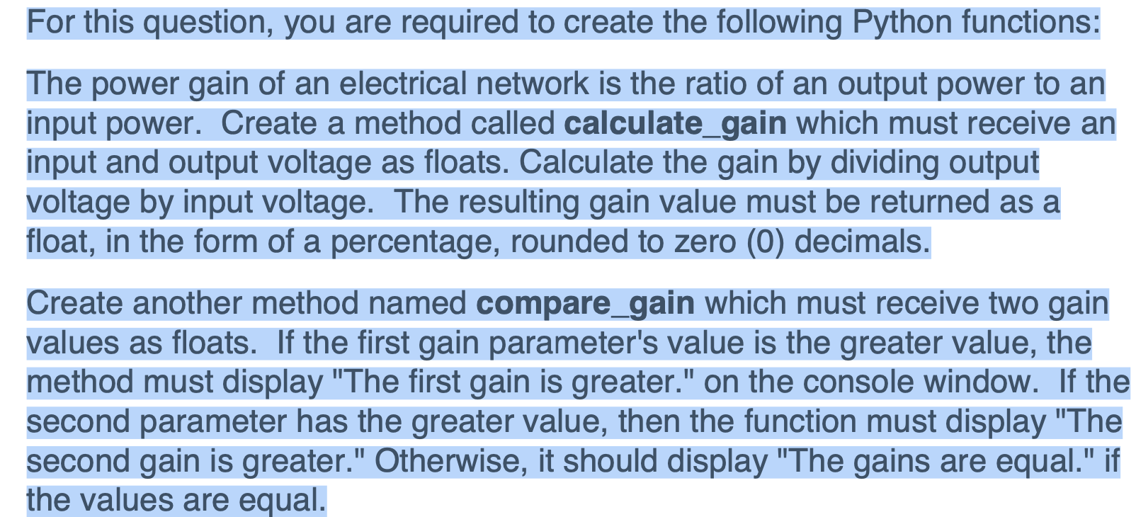 Solved For this question, you are required to create the | Chegg.com