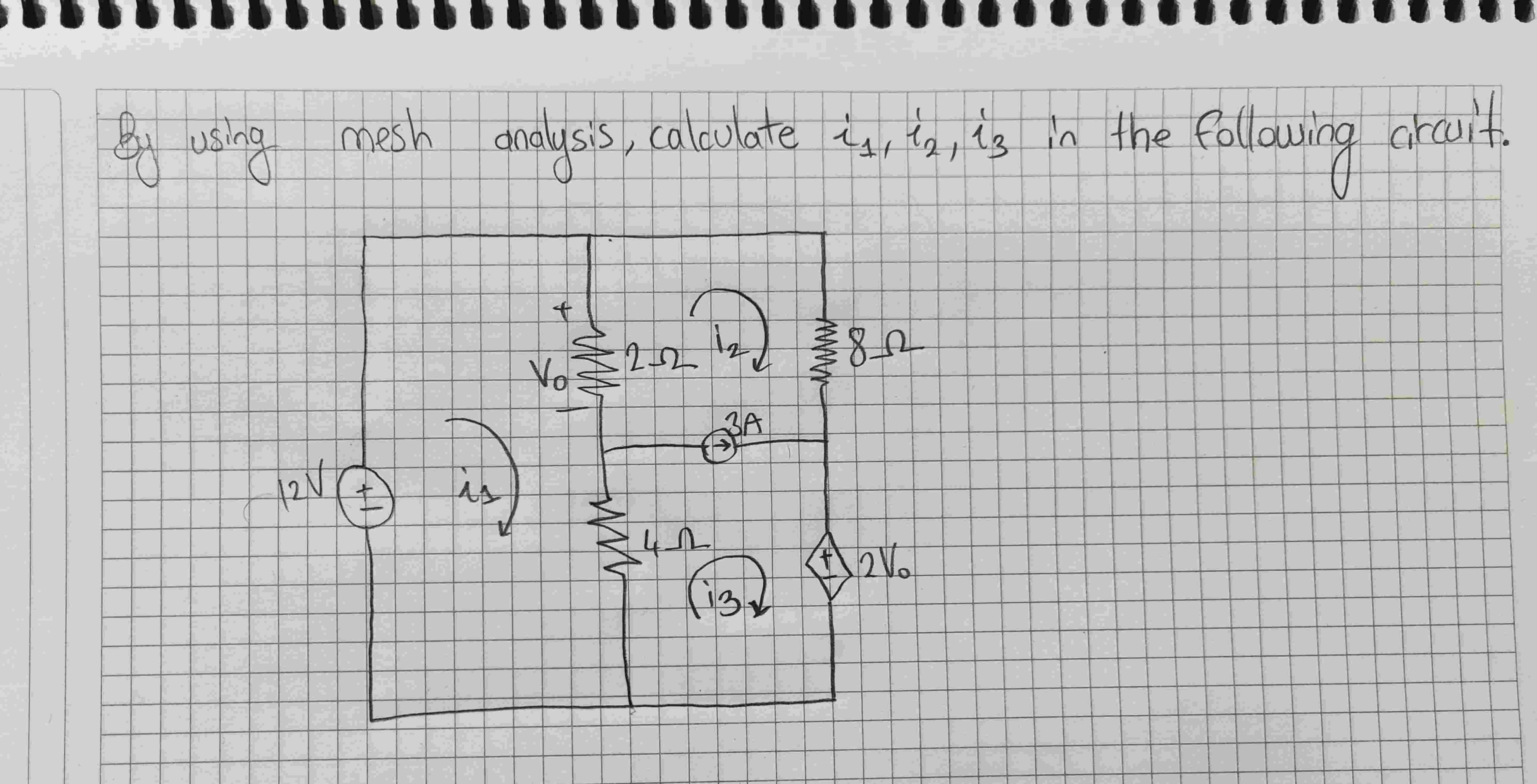 Solved By ﻿using mesh analysis, calculate i1,i2,i3 in ﻿the | Chegg.com