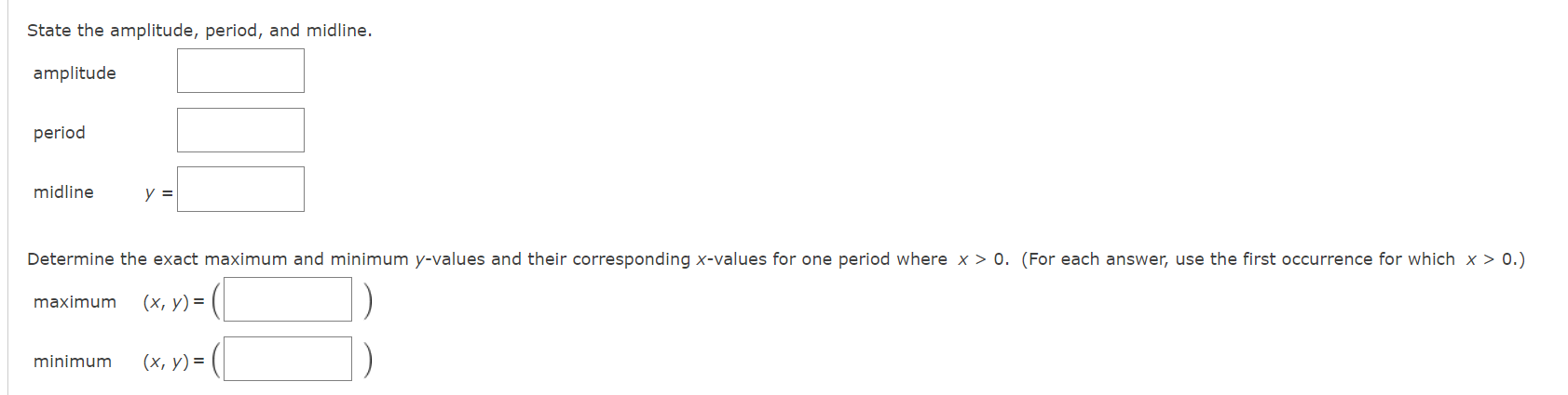 Solved Graph two full periods of the function.State the | Chegg.com