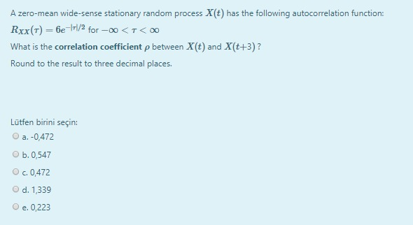 Solved A zero-mean wide-sense stationary random process X(t) | Chegg.com
