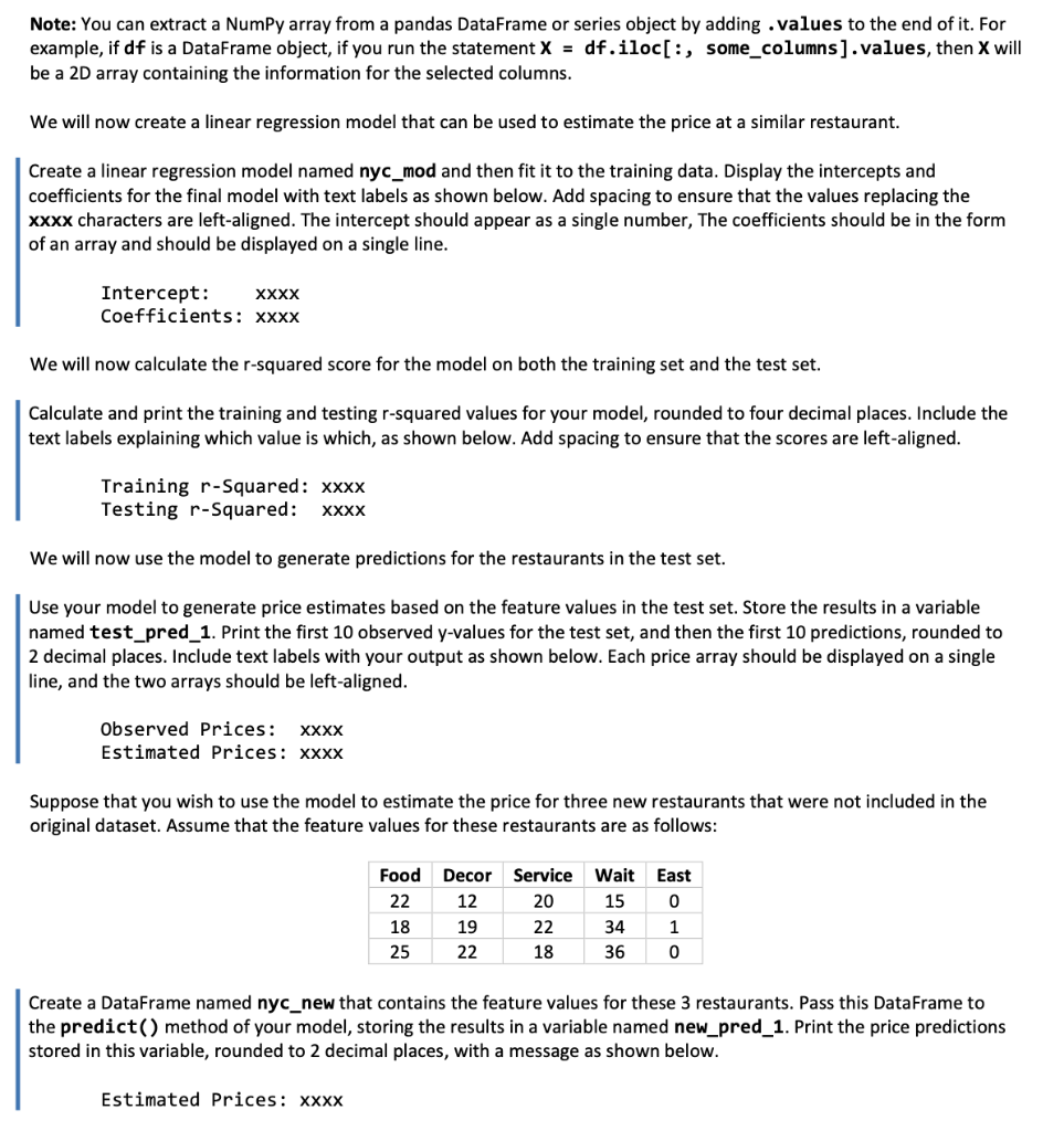 Import numpy, pandas, and matplotlib.pyplot using the | Chegg.com