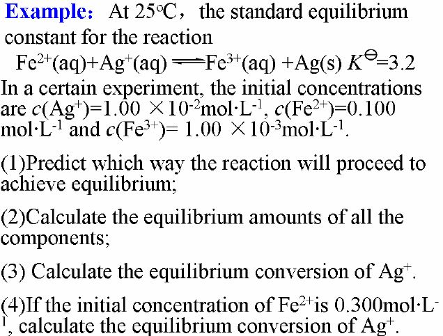 Solved Example: At 25°C, the standard equilibrium constant | Chegg.com