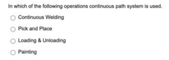 Solved In which of the following operations continuous path | Chegg.com
