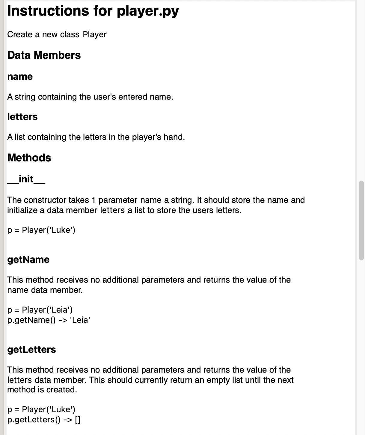 Solved Create a new class Player Data Members name A string | Chegg.com