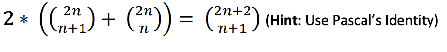 Solved 2 * (1271) + ()) = (2+2) (Hint: Use Pascal's | Chegg.com