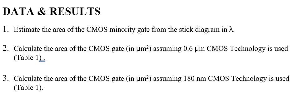 Solved Procedure 1. Derive the equation for the CMOS circuit | Chegg.com