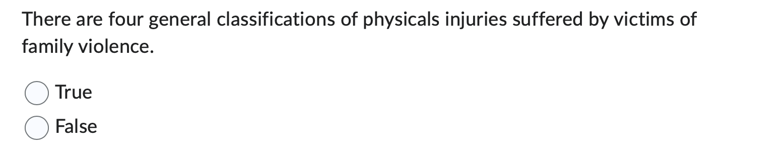 Solved There are four general classifications of physicals | Chegg.com