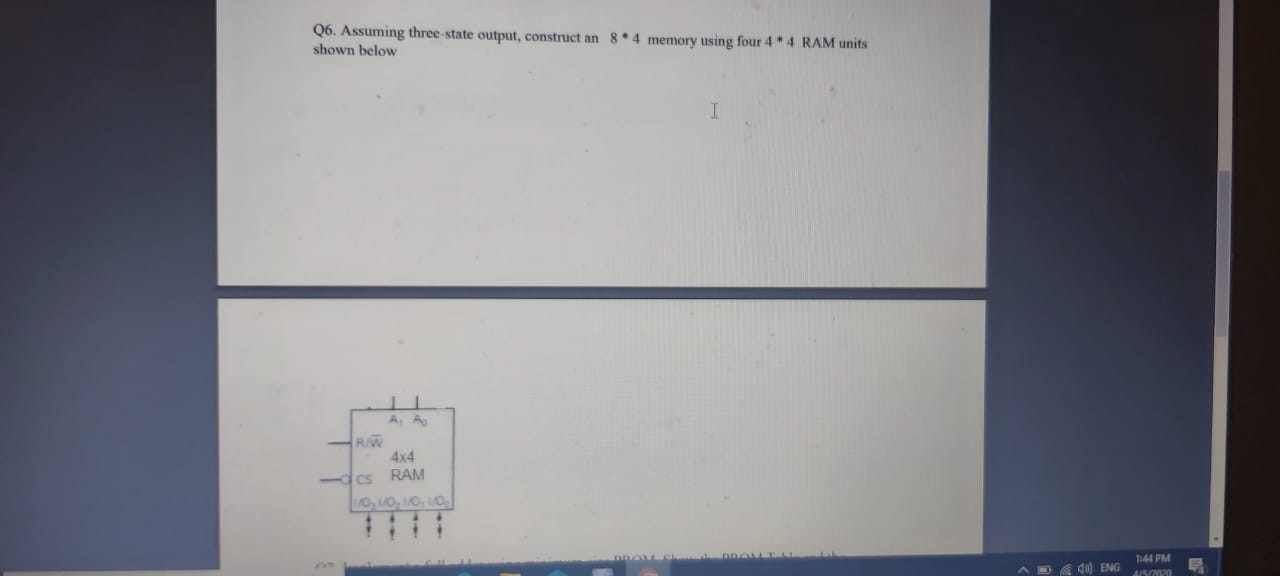 Solved Q6. Assuming three-state output, construct an 8.4 | Chegg.com