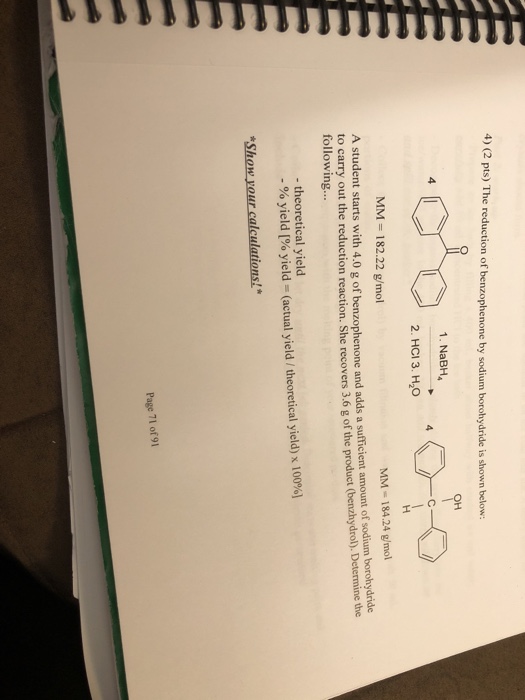 Solved 4) (2 pts) The reduction of benzophenone by sodium | Chegg.com Solved 4) (2 pts) The reduction of benzophenone by sodium | Chegg.com