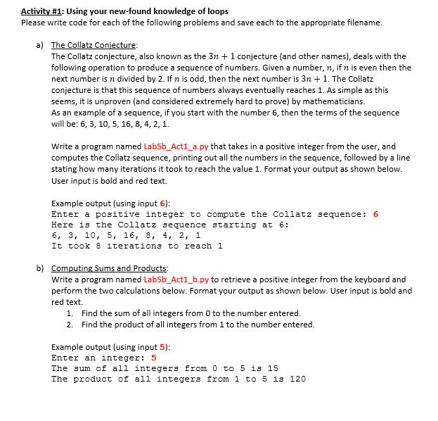 Solved Activity #1: Using your new-found knowledge | Chegg.com