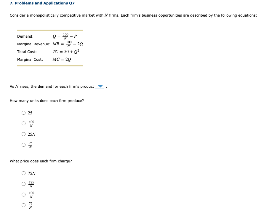 Solved 7. Problems and Applications Q7 Consider a | Chegg.com