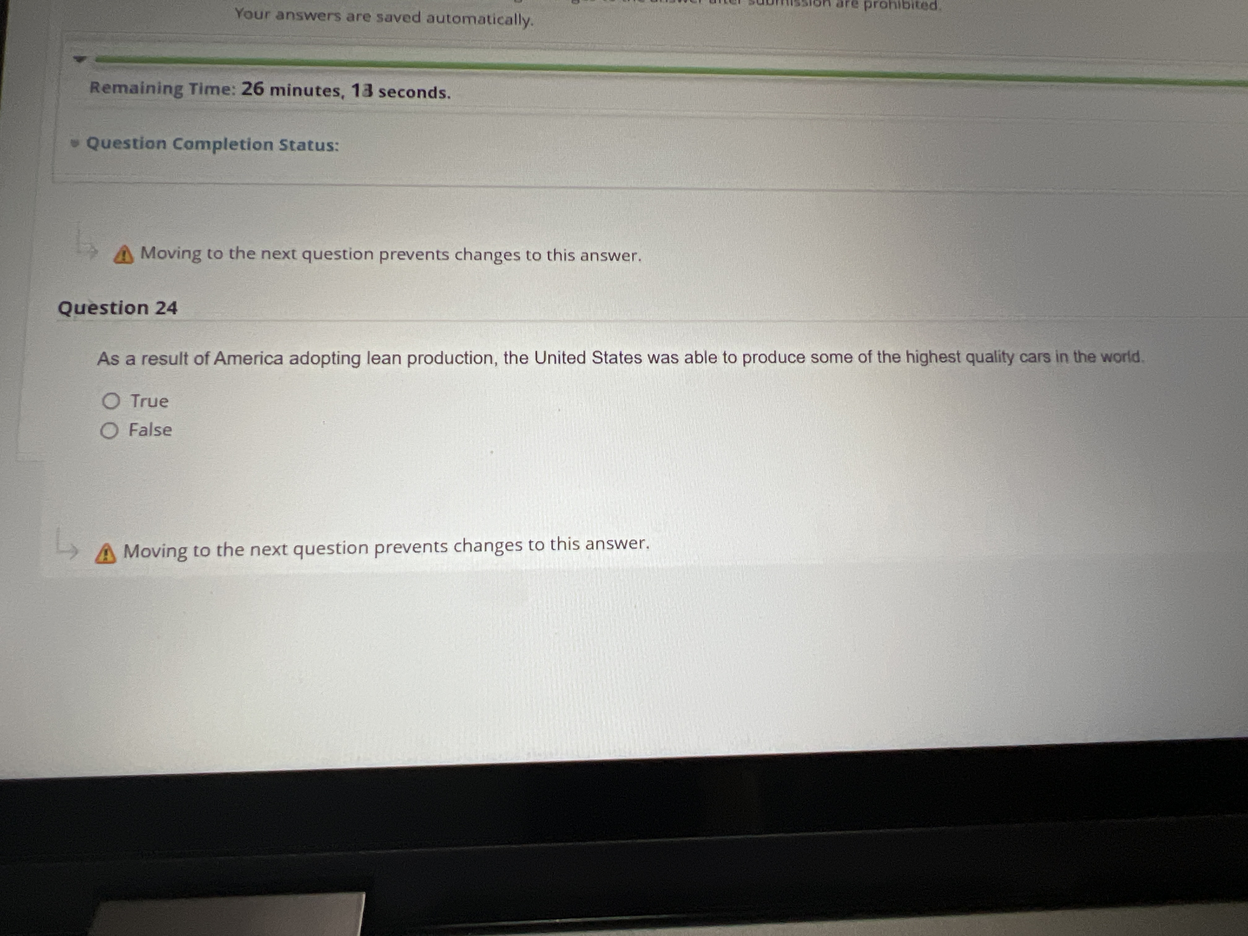 Solved Your answers are saved automatically.Remaining Time: | Chegg.com