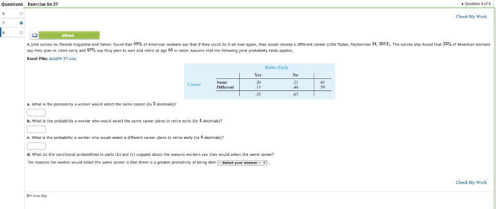 Solved Excel File: data04-37,xlsx a. What is the proabbility | Chegg.com