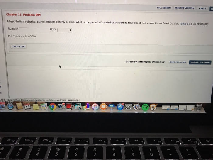 Solved FULL SCREEN PRINTER VERSION BACK Chapter 11, Problem | Chegg.com