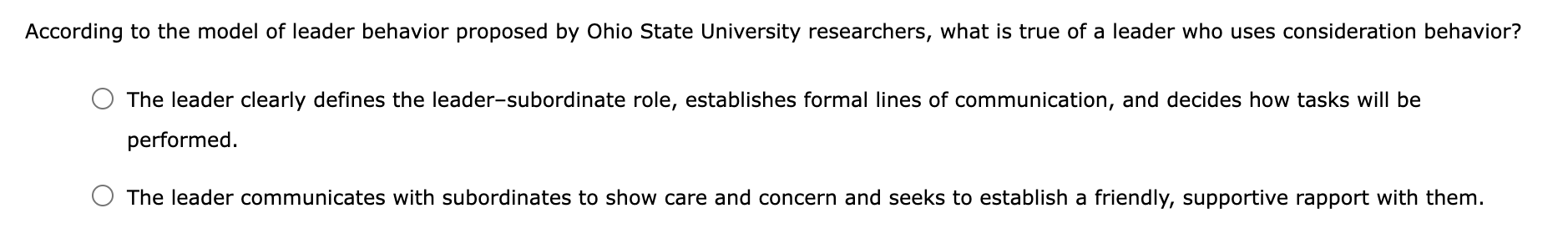 Solved According to Likert's model of leadership behavior, | Chegg.com