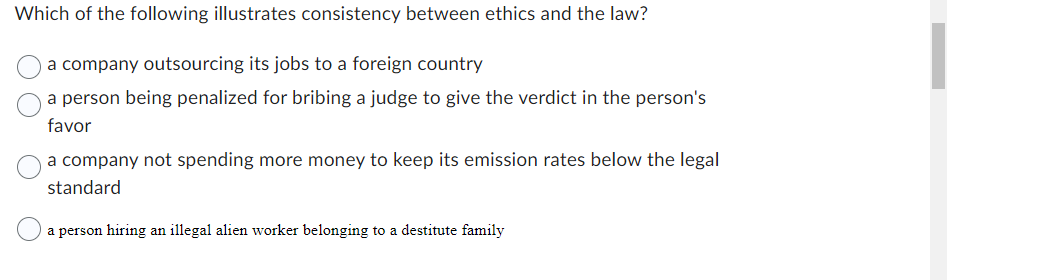 Solved Which of the following illustrates consistency | Chegg.com