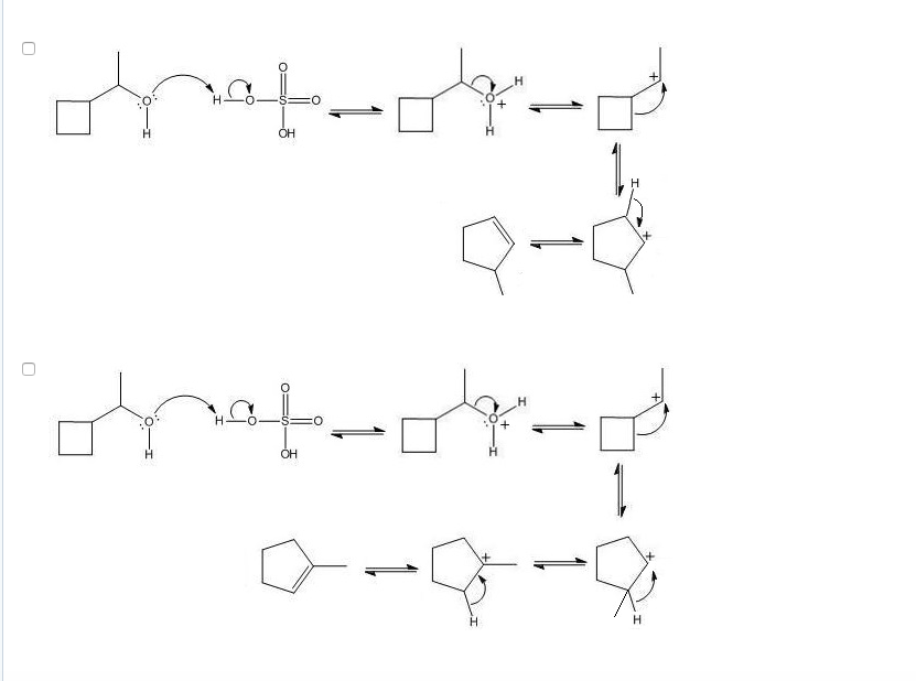 Solved Consider the reaction of 1-cyclobutylethanol | Chegg.com