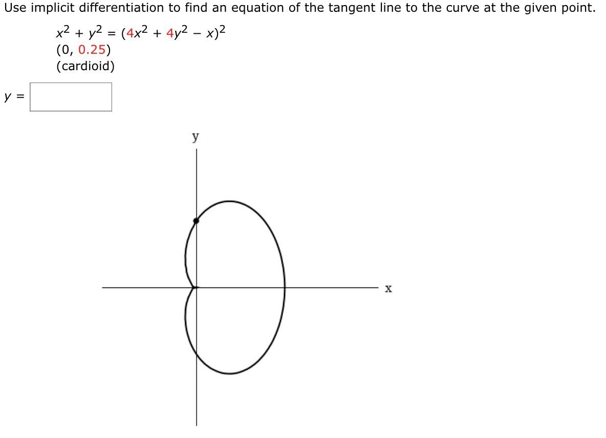 Solved Use implicit differentiation to find an equation of | Chegg.com
