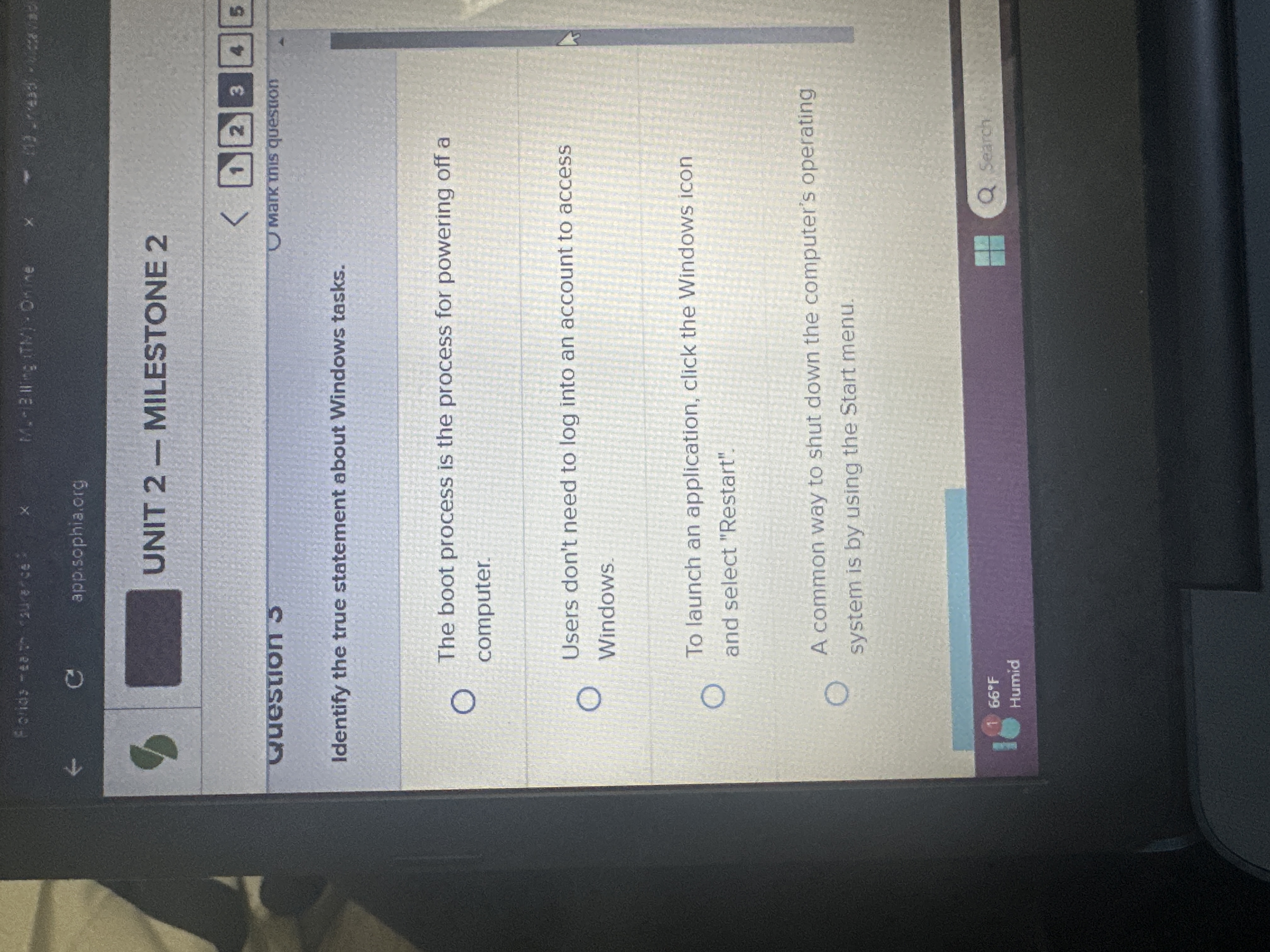 Solved Identify the true statement about Windows tasks.The | Chegg.com