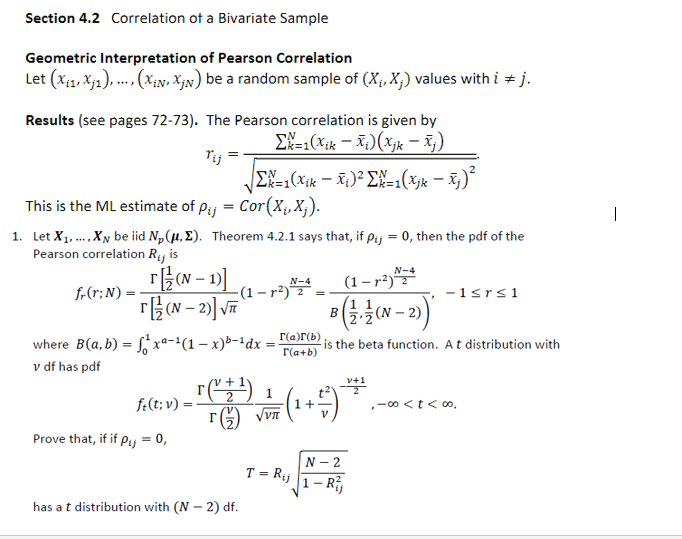 Solved Section 4.2 Correlation of a Bivariate Sample | Chegg.com