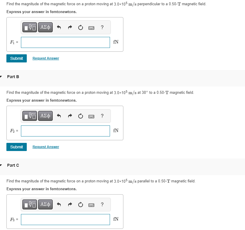 Solved Find the magnitude of the magnetic force on a proton | Chegg.com