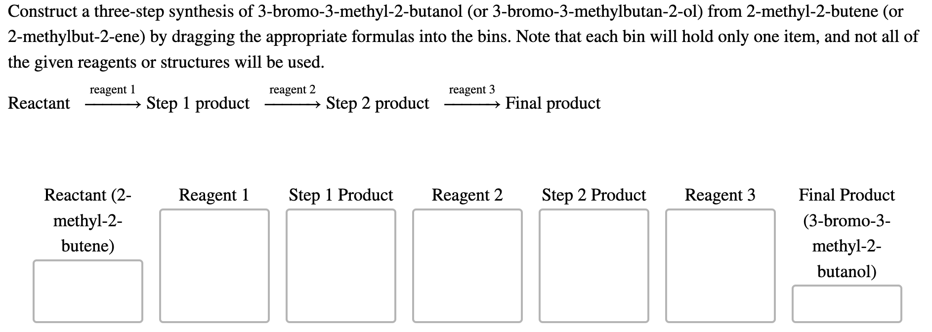 Solved Construct a three‑step synthesis of | Chegg.com