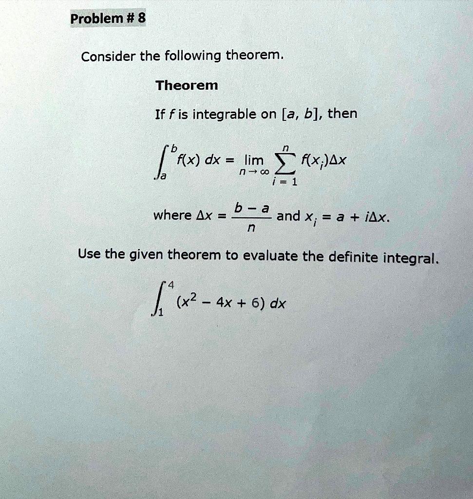 Solved Problem #8 Consider the following theorem. Theorem If | Chegg.com