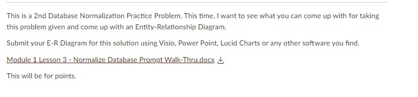 Solved This is a 2nd Database Normalization Practice | Chegg.com