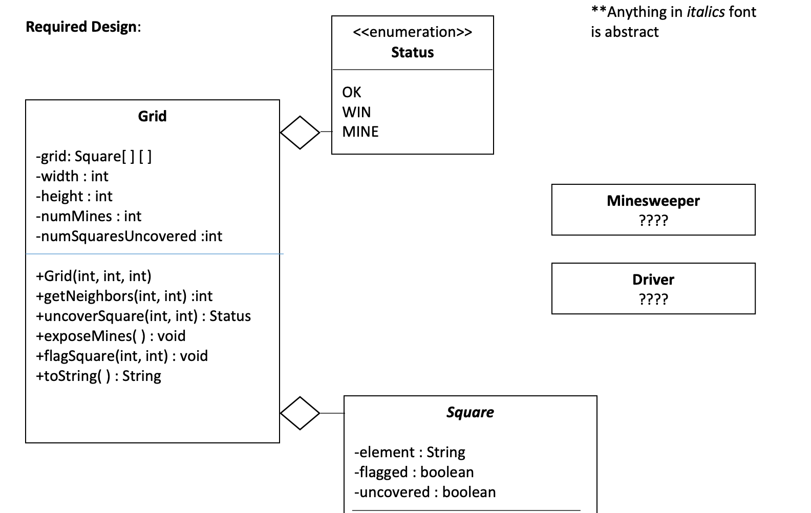 Minesweeper game core requirements . . O 1 1 O O | Chegg.com