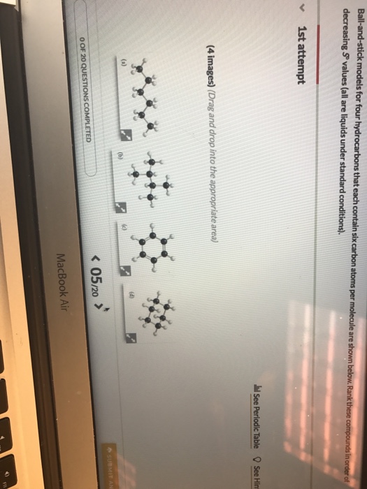 Solved Ball-and-stick models for four hydrocarbon, that each | Chegg.com