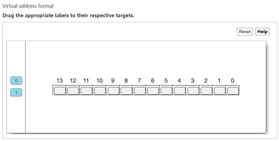 Solved Virtual address format Drag the appropriate labels to | Chegg.com
