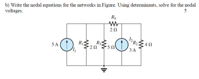Solved b) Write the nodal equations for the networks in | Chegg.com