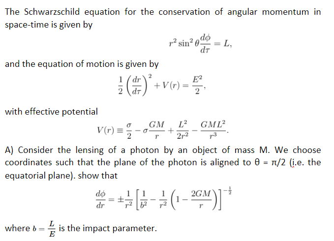 Solved The Schwarzschild equation for the conservation of | Chegg.com