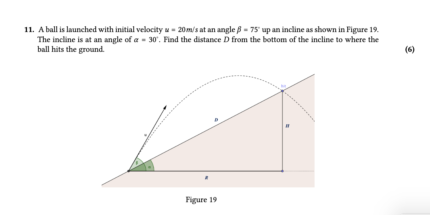 [solved] 1 A Ball Is Launched With Initial Velocity U