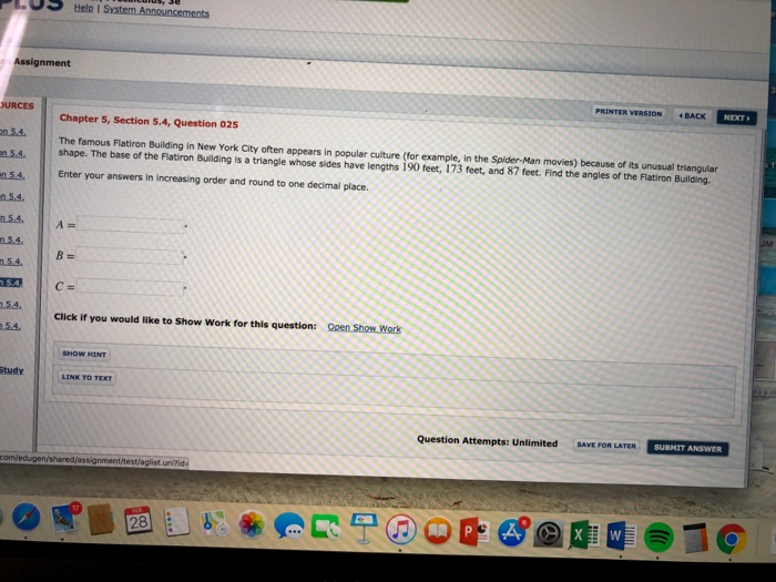 Solved Helr I PRINTER VERSION BACK NEXT Chapter 5, Section | Chegg.com