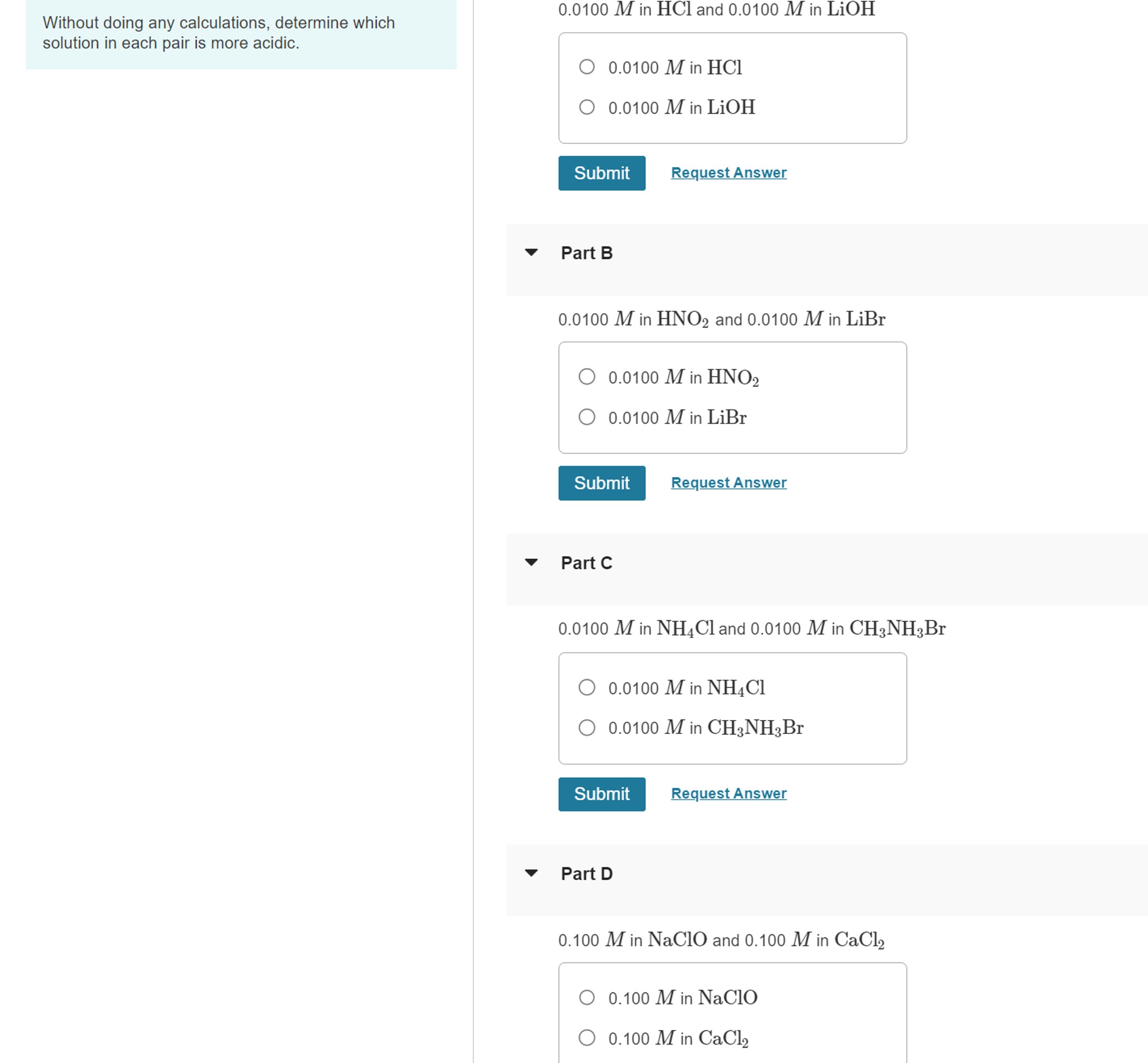 Solved Without doing any calculations, determine | Chegg.com
