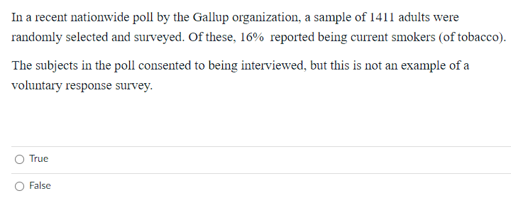 Solved In a recent nationwide poll by the Gallup | Chegg.com