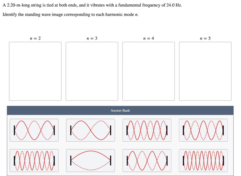 Solved A 2.20-m-long string is tied at both ends, and it | Chegg.com