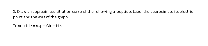 Solved 5. Draw an approximate titration curve of the | Chegg.com